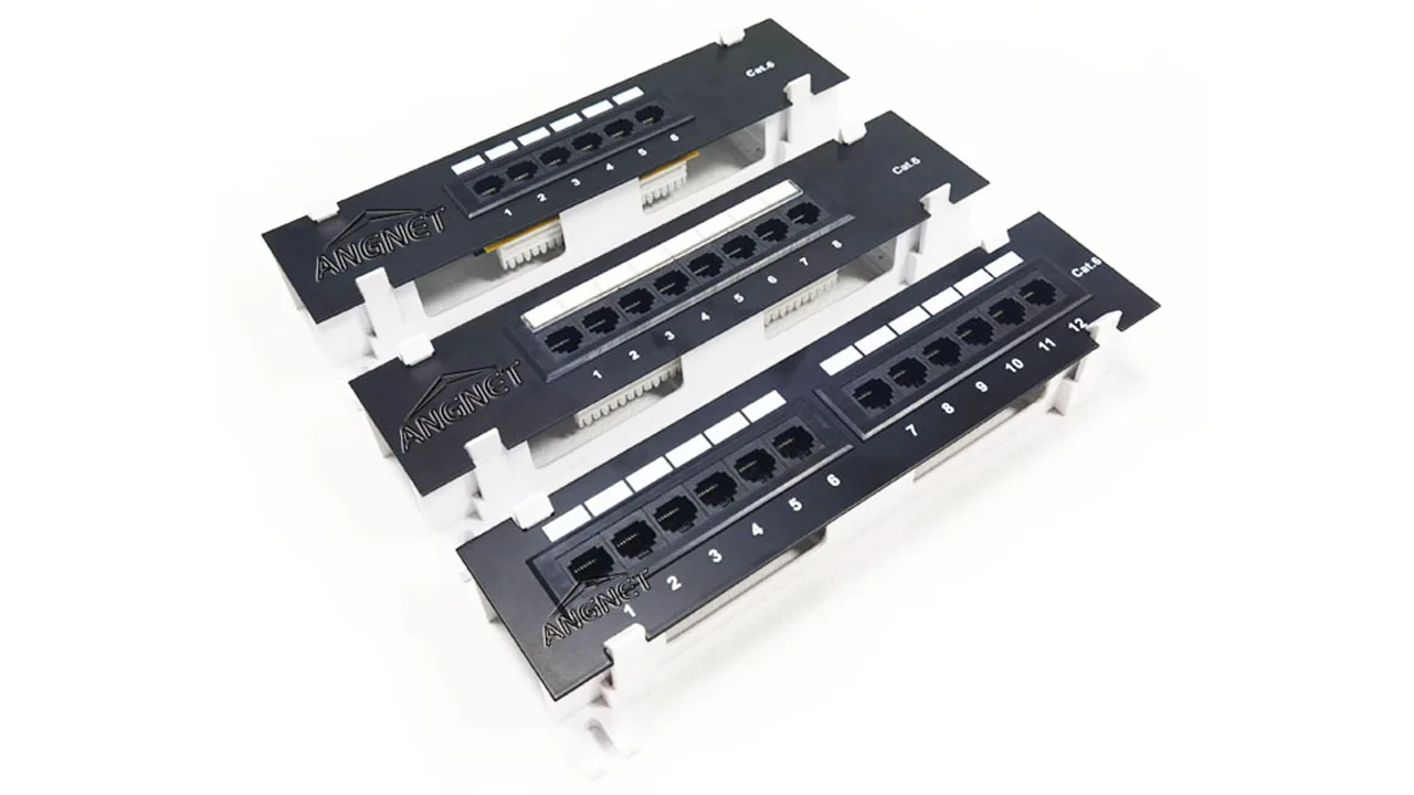Network Patch Panel Rj45 Cat5e/cat6/cat6a Lan Cable Utp 12/24 Port ...