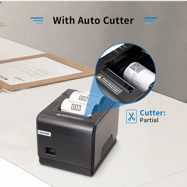 Xprinter XP-Q200 80毫米热敏打印机支持二维码PDF417打印无墨打印机定制打印机| Alibaba.com