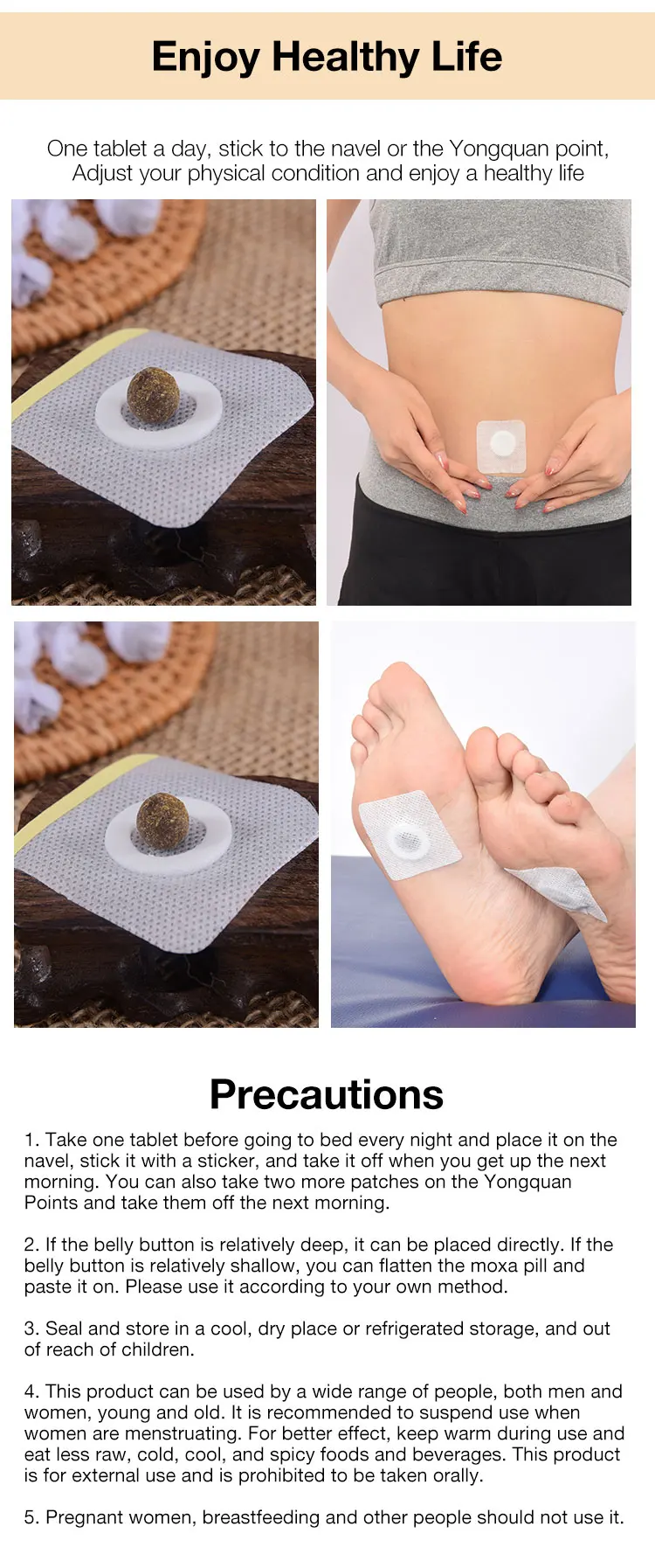 Traditional Chinese Medicine Health Moxa Umbilical Cord Patch Slimming ...