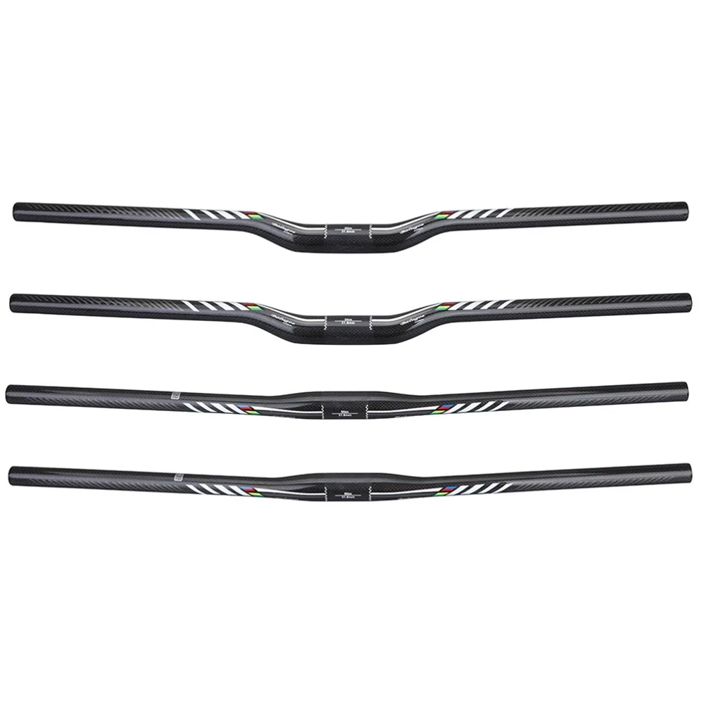 Carbon Fiber Mountain Bike Handlebar 25.4 / 31.8mm 580-760mm Flat/riser ...