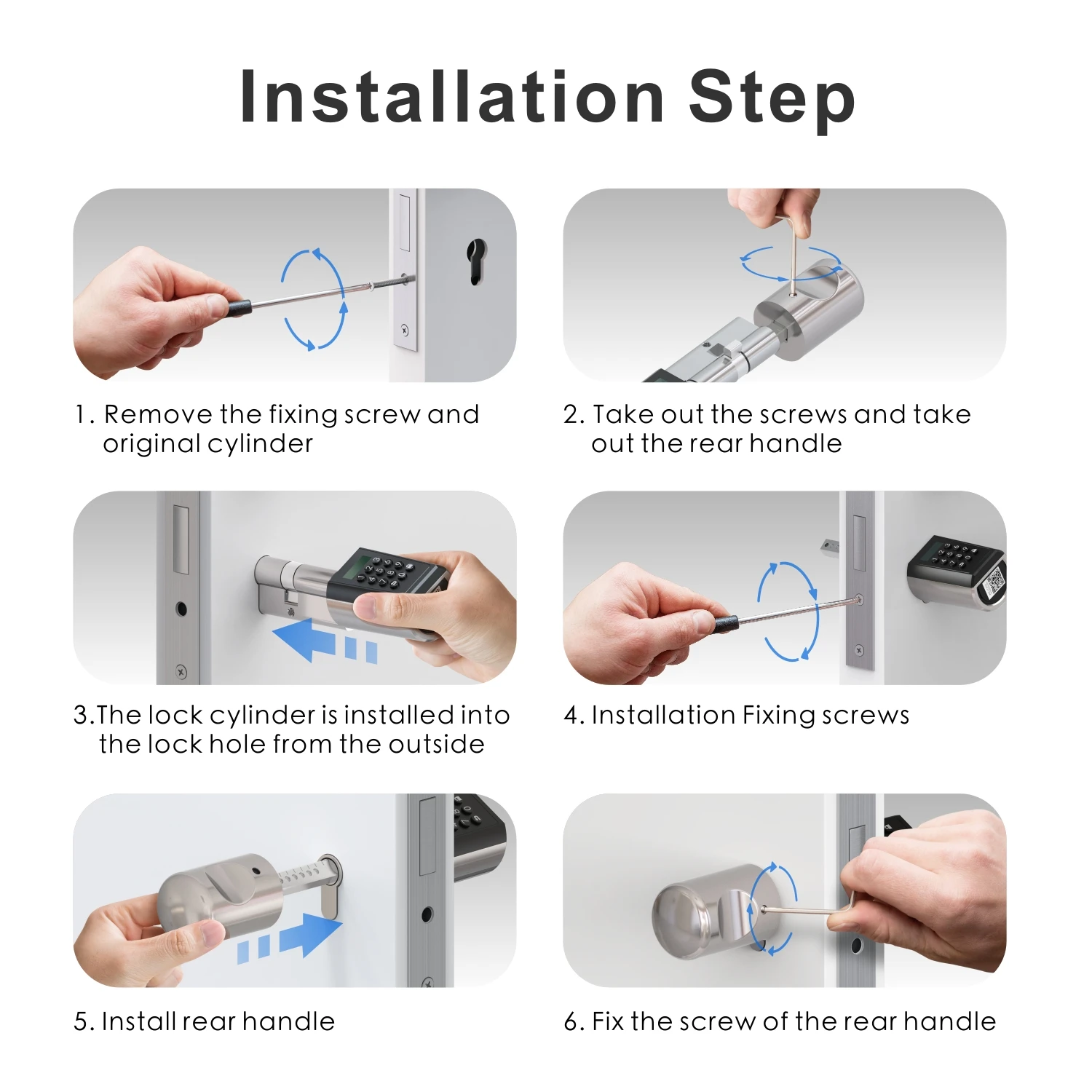 Factory Tuya Smart Lock BNB Digital Door Lock With LED Screen Password ...