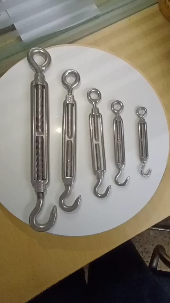 Ss304 M4-m24 Wire Cable Turnbuckle Hook Eye Turnbuckle Rope Tensioner ...