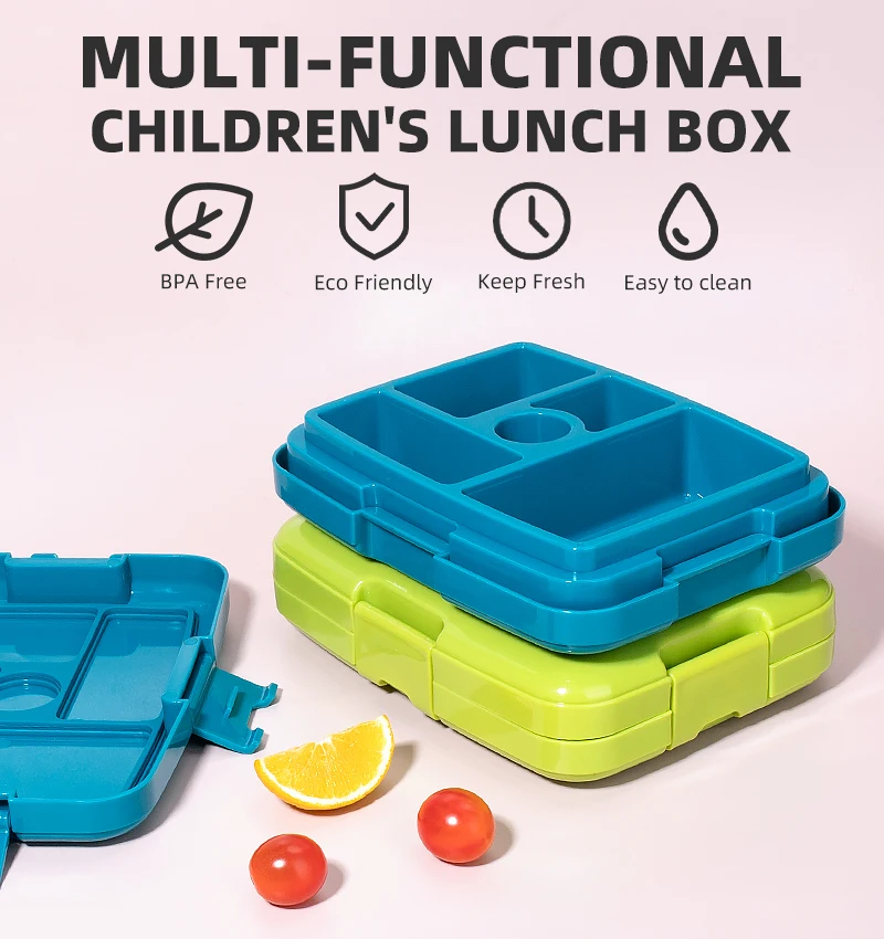 New Arrival Plastic School Lunch Box Kids Reusable Leakproof