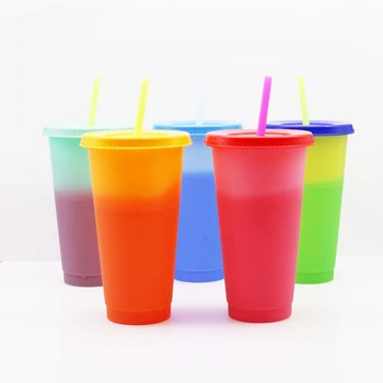 16oz/24oz Creative Healthy Pp Color Changing Manna Plastic Coffee ...