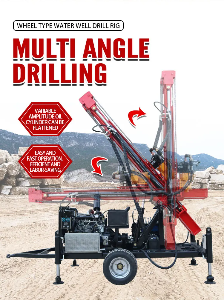 Fully Automatic Wheeled Diesel Water Well Drilling Rig