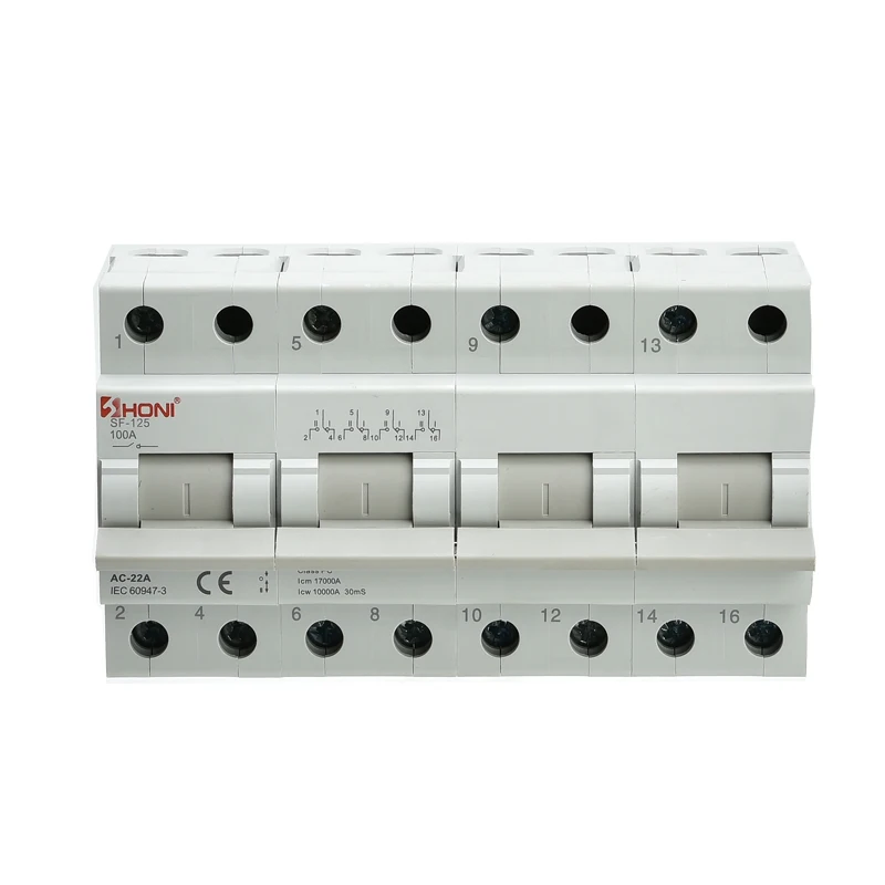 HONI Brand SF Dual Power Conversion Changeover Switch 63A 80A 100A 125A ...