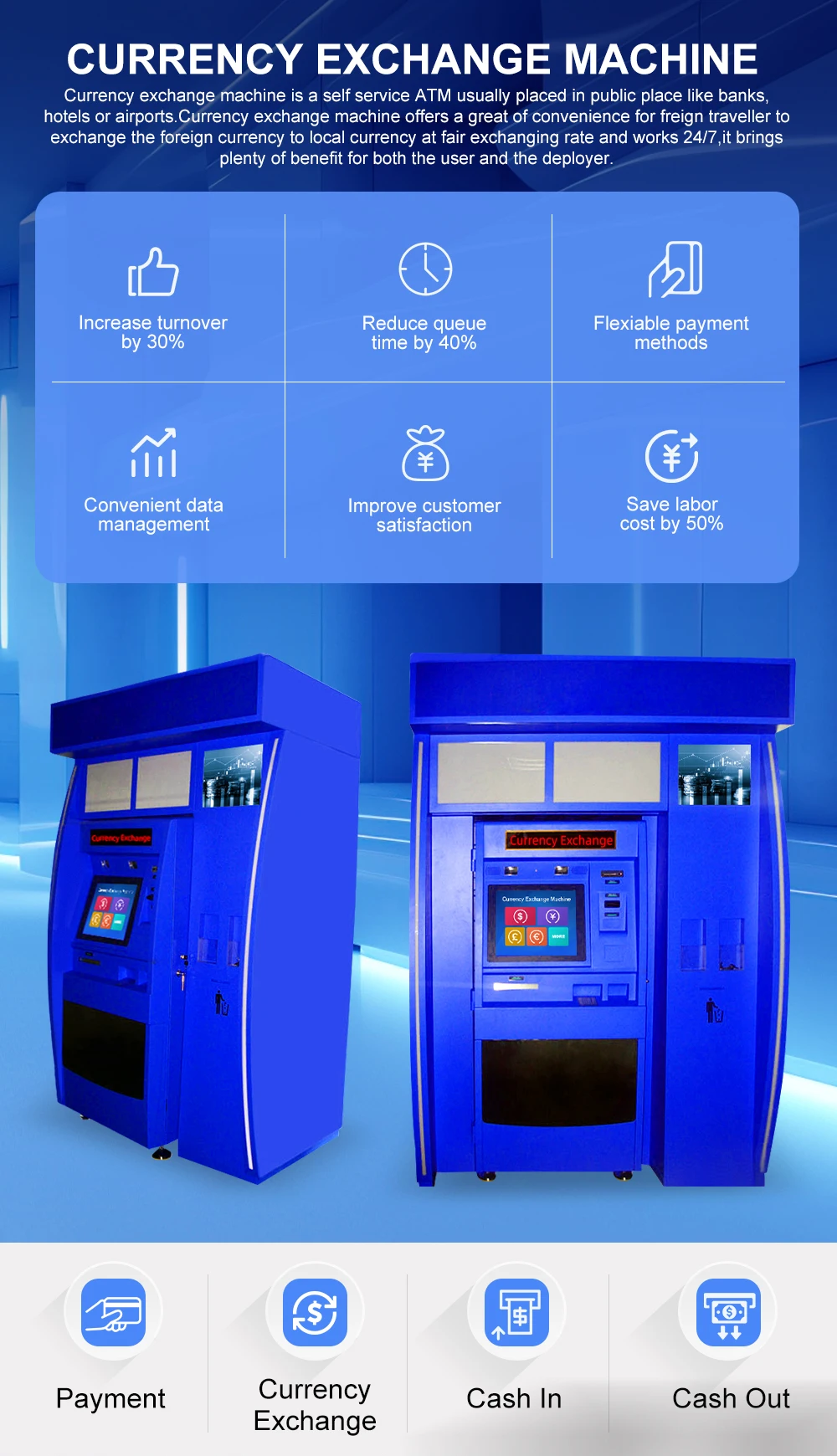 Automatic Foreign Currency Exchange Machine Converter Cash Machine ...