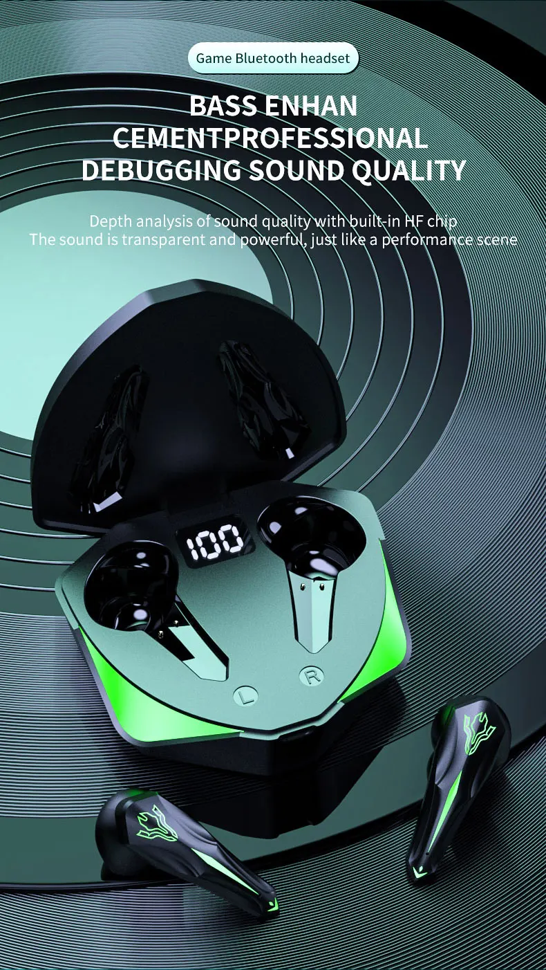 New Arrival Gaming Headset Q35 Gaming Airbuds Handsfree Touch In-ear ...