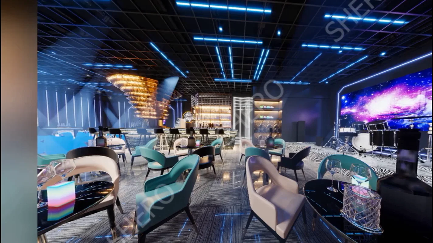 Night Club Interior Design Leather Sectional Corner Club Bar Furniture ...