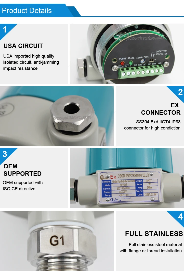 Spv505 Special Stainless Steel High Temperature Type Single Rod Level ...