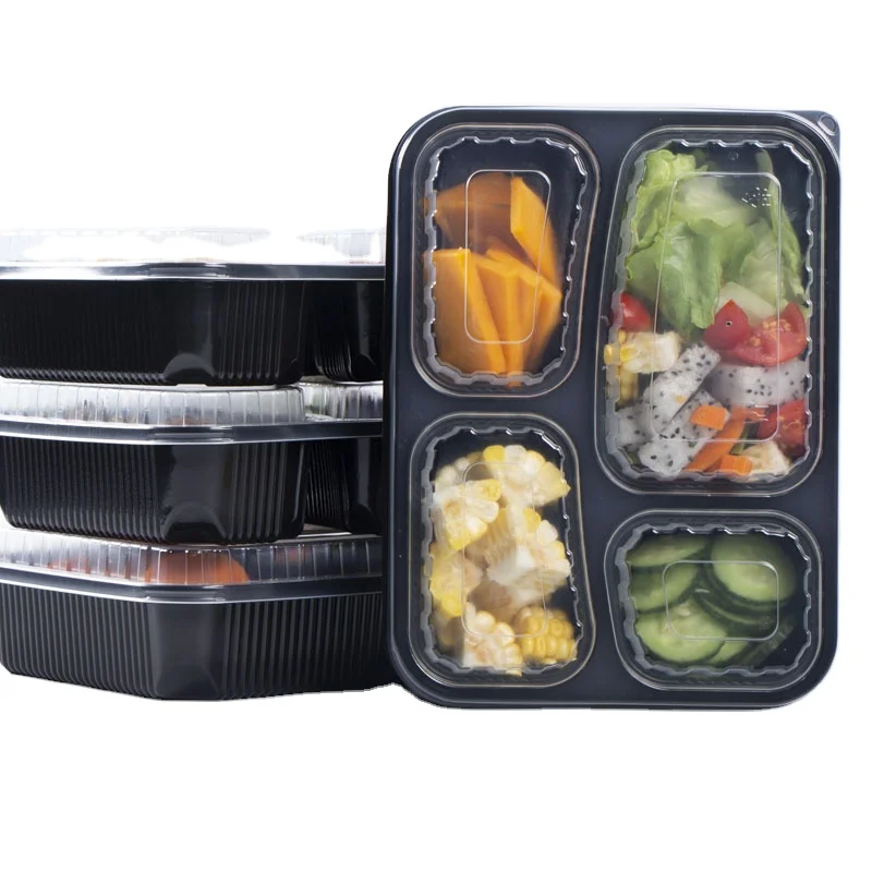34oz 4 Compartment Bento Box - Reusable & Microwave Safe
