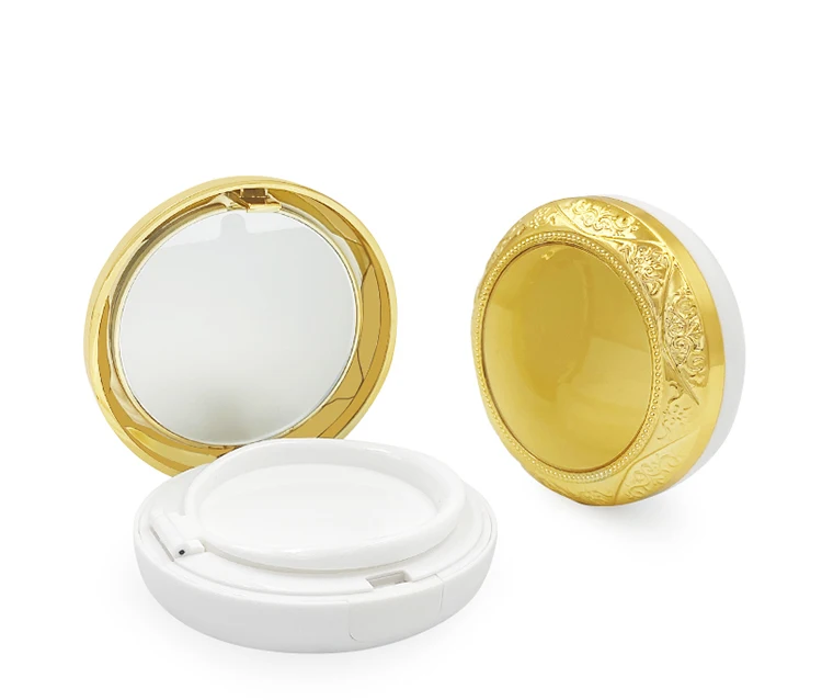 Gold Circular Pattern Compact Container Air Cushion Empty Container ...