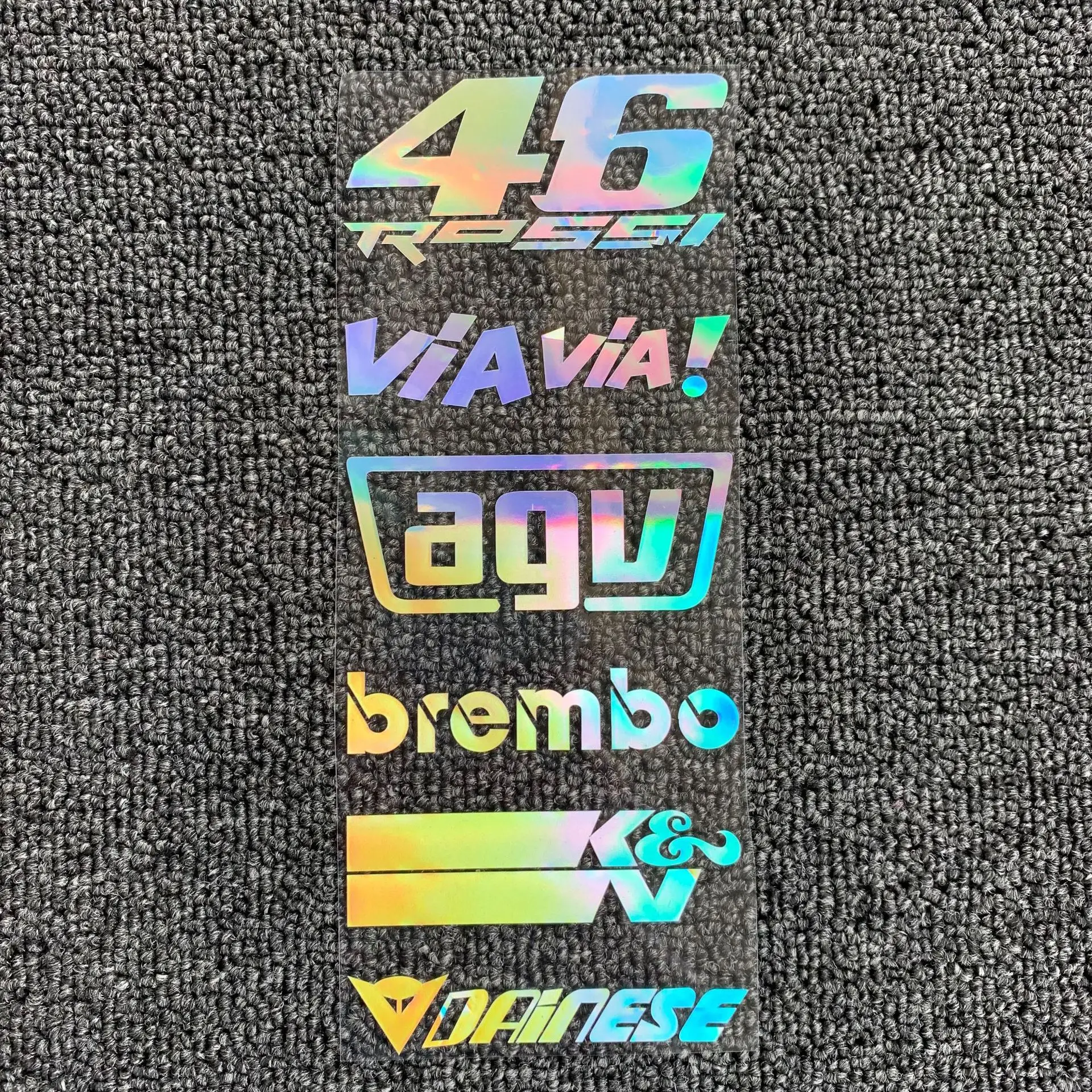 Sponsor Laser Sticker Reflective Car Motorcycle Helmet Waterproof Calf ...