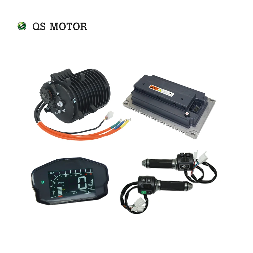 QSMOTOR QS138 3KW V3 72V 100KPH Mid Drive Motor Conversion Kit with ...