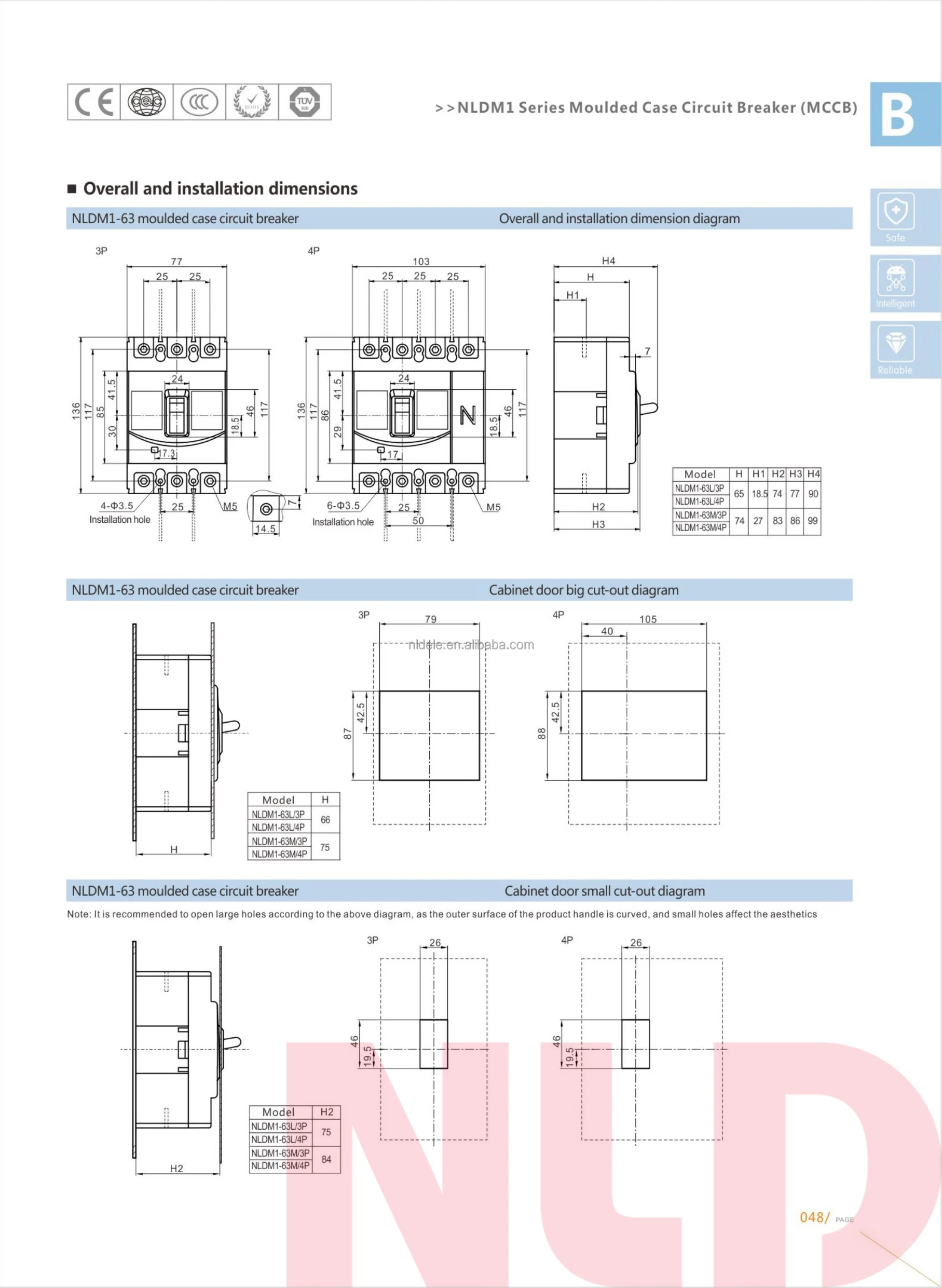 Nld Manufacturer Moulded Case Switch Circuit Breaker Single Phase 63 ...