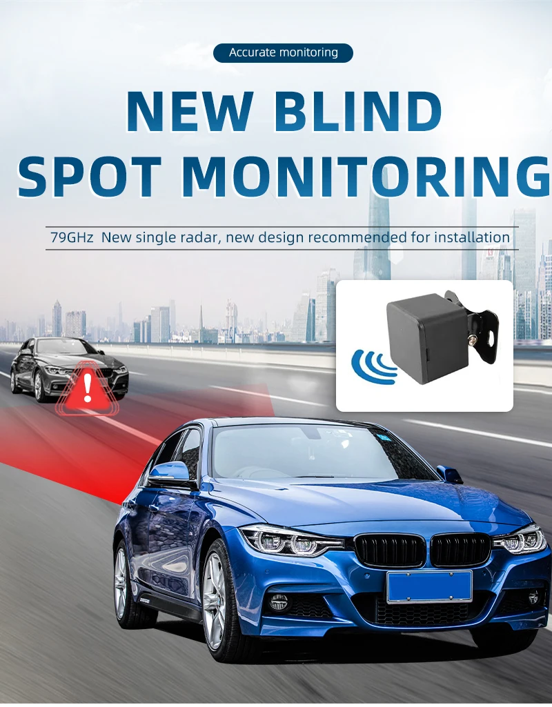Car Universal BSD Blind Spot Detection System - 79ghz