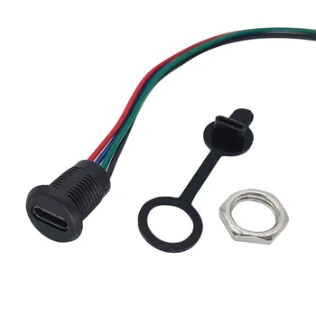 M11 Bulkhead Usb Type C Connector Thread Panel Mount Usb C Jack ...