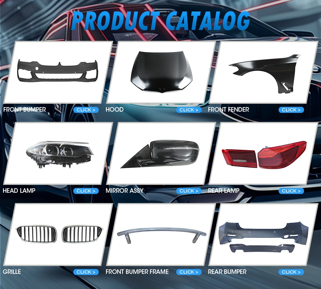 Modified AMG Style Front Bumper Surround Durable Black For Mercedes ...