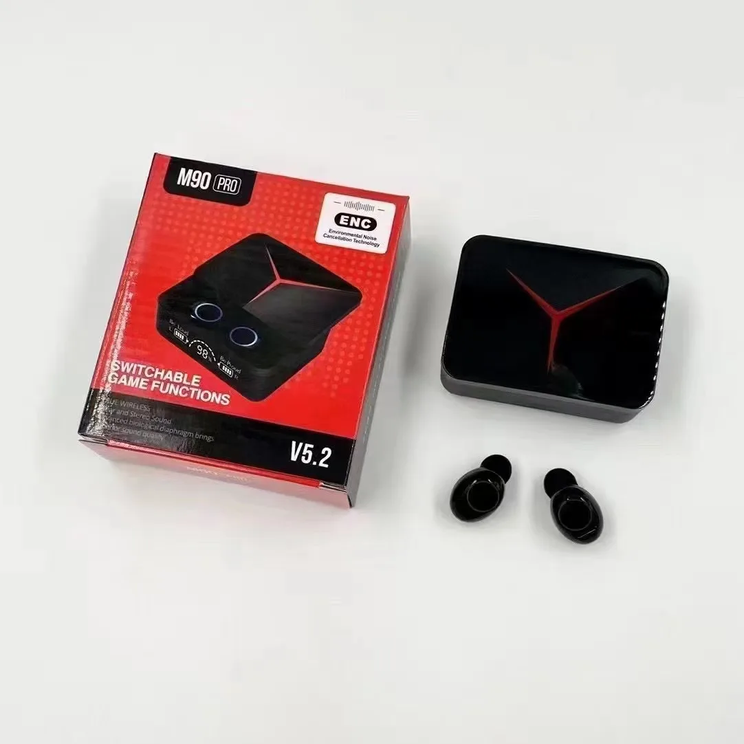 2023 New Tws Wireless Headphones M90 Pro Bt 5.2 Touch Control Earphone ...