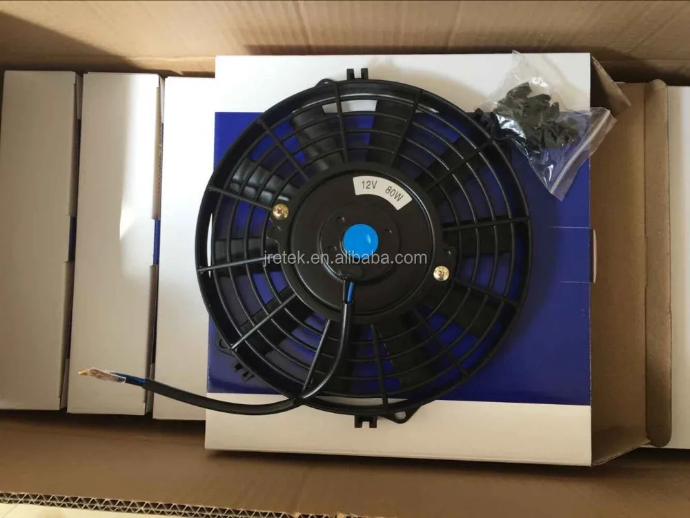 10-Inch DC 24V Auto AC Cooling Condenser Fan 80W Straight Blade ...