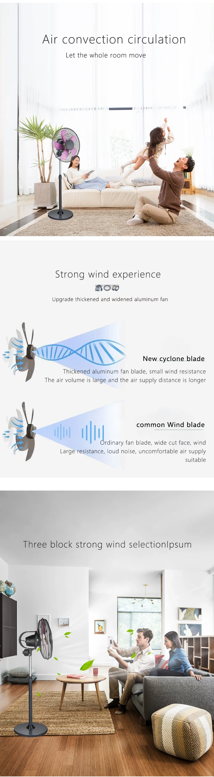 High Quality 360 Degree Custom Air Cooling Low Noise 16 Inch Stand Fan for Home Office| Alibaba.com