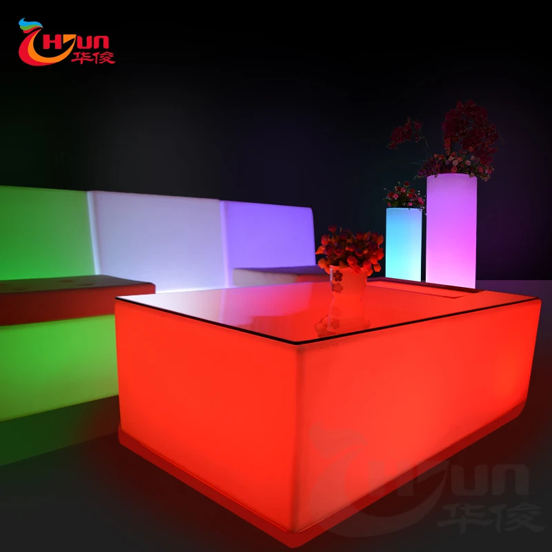 Glowing Led Bar Furniture Light Up Cocktail Table Home Party Bar Table ...