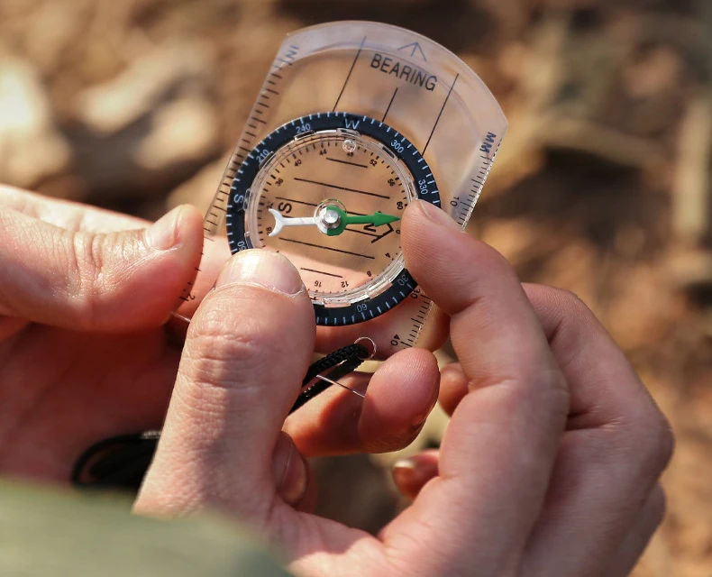 High Quality Acrylic Compass Map Scale Ruler Luminous Folding Glow ...