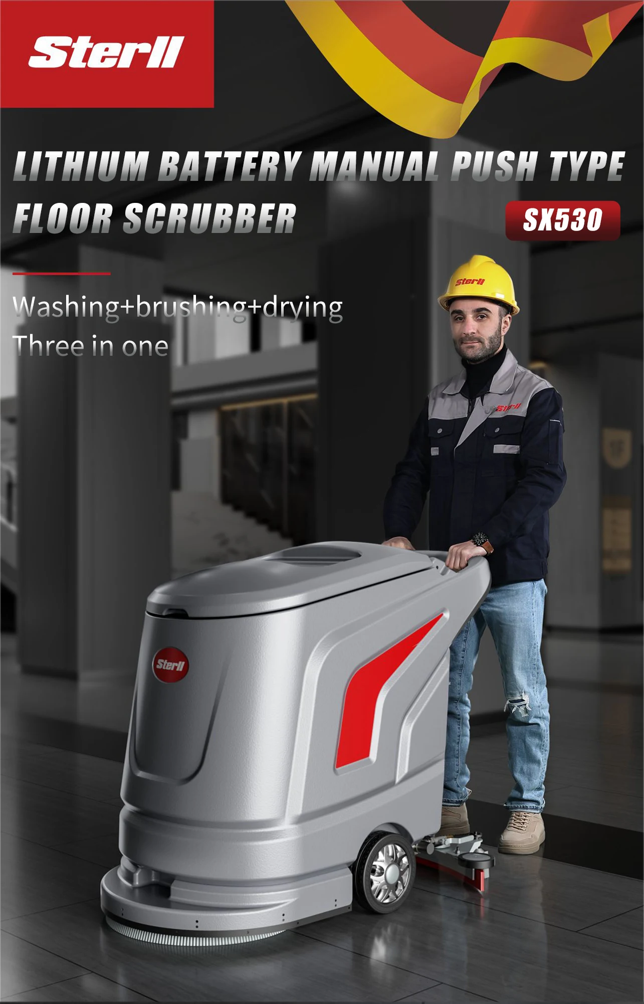 Commercial Floor Cleaning Machine Industrial Floor Scrubber Electric ...