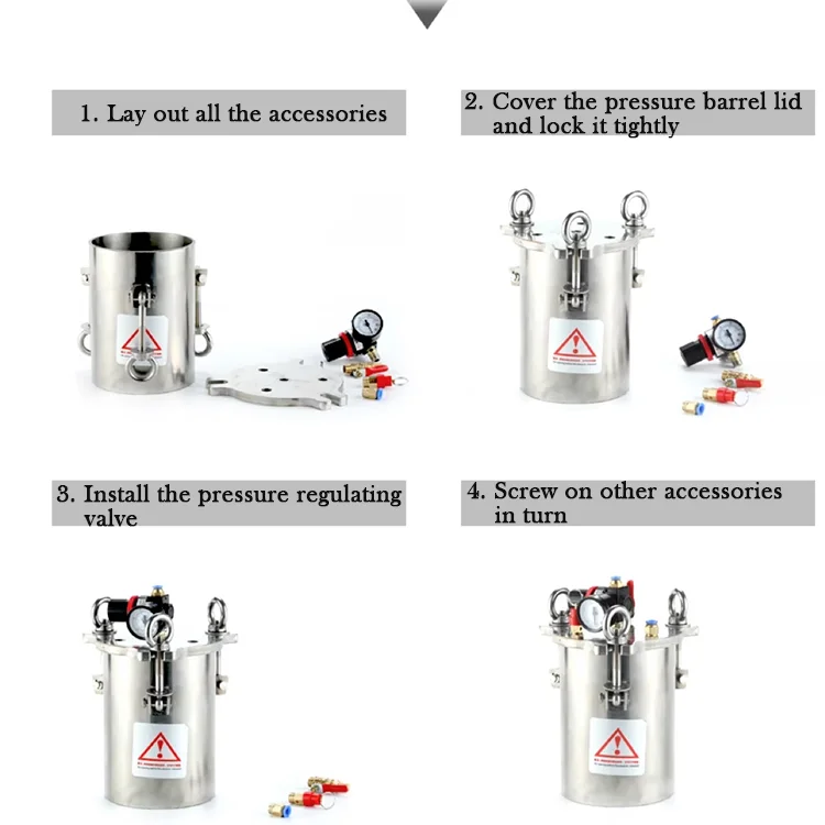 2L-60L SPRALL Stainless Steel Pressure Pots for Dispensing