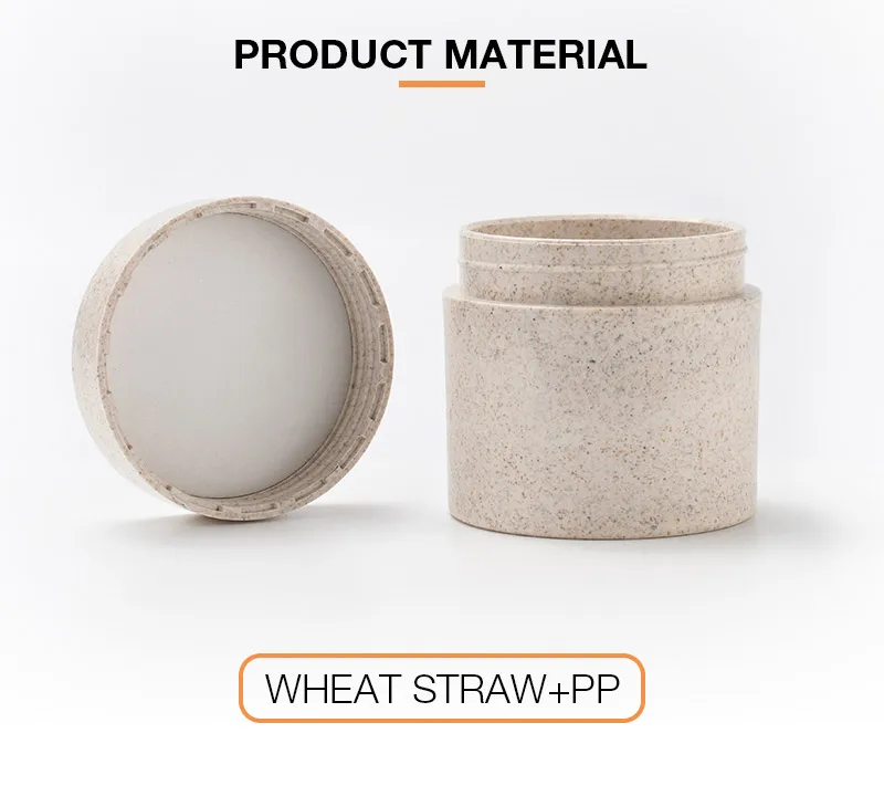 Wheat Biodegradable Cosmetic Containers - Eco-friendly