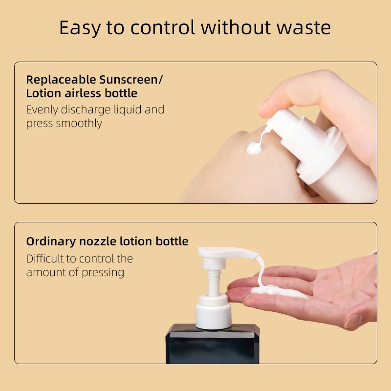 Unique Acrylic Airless Pump Bottles 30ml & 15ml for Sunscreen Lotion, Cream, and Cosmetic ...