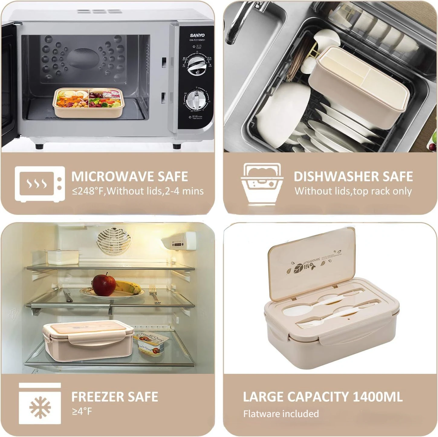 Factory Wholesale Plastic Bento Lunchbox With Cutlery Bpa Free ...