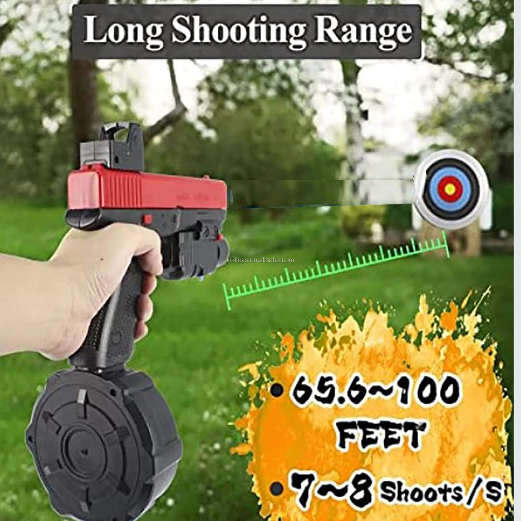 KK CLOCK Electric Toy Gun Splatter Blaster - 7-8mm Soft Bullet ...