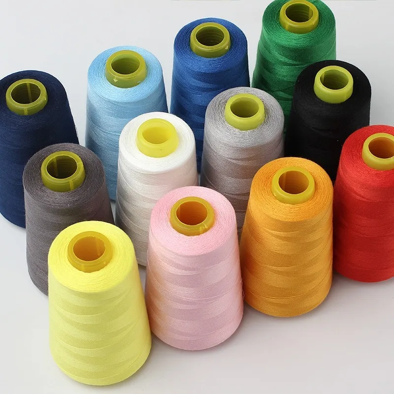 Multi Color 100% Polyester Sewing Threads High Tenacity Sewing Threads ...