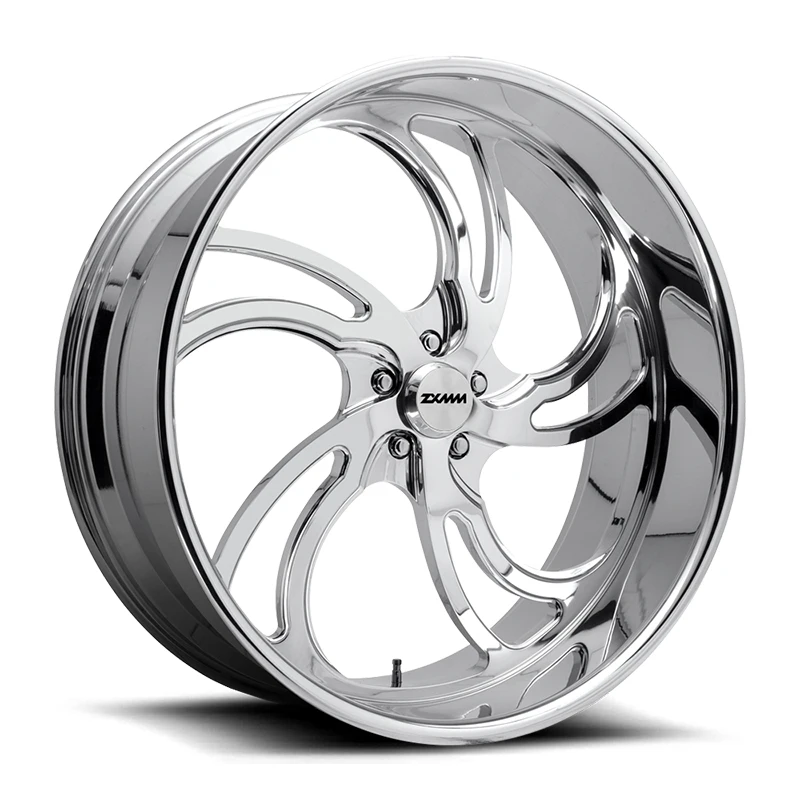 Custom Deep Dish Truck Wheel Rims - Polish Chrome