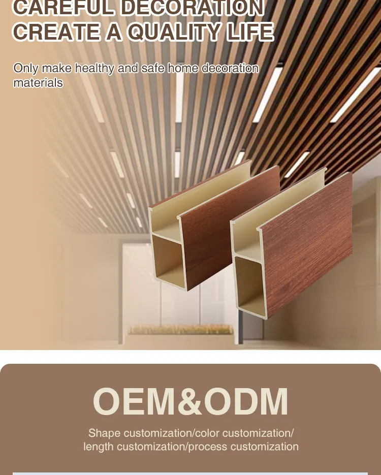 Decorative Indoor WPC TV Wall PVC Colorful Appearance WPC Wall Panels ...