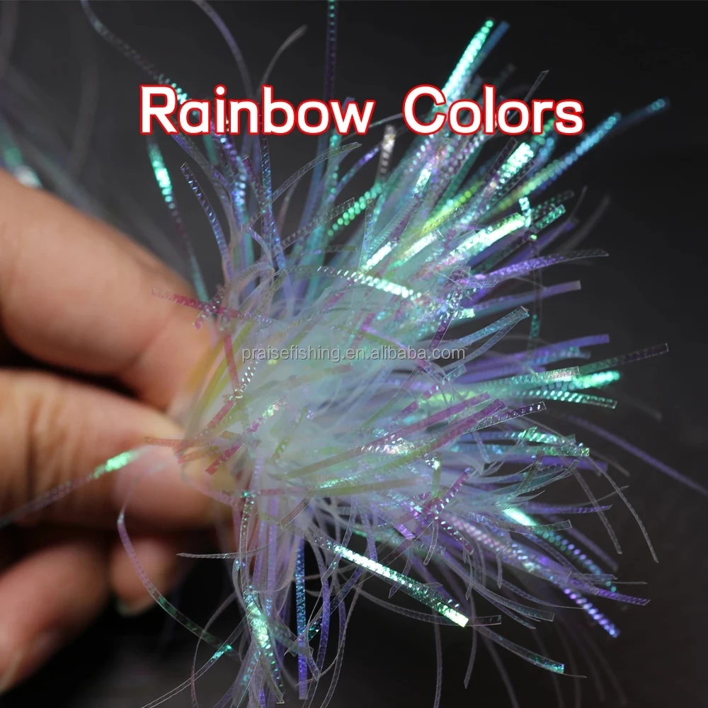 Gliss' N Glow Flash Iridescent Flashbou Synthetic Fly Tying Materials ...