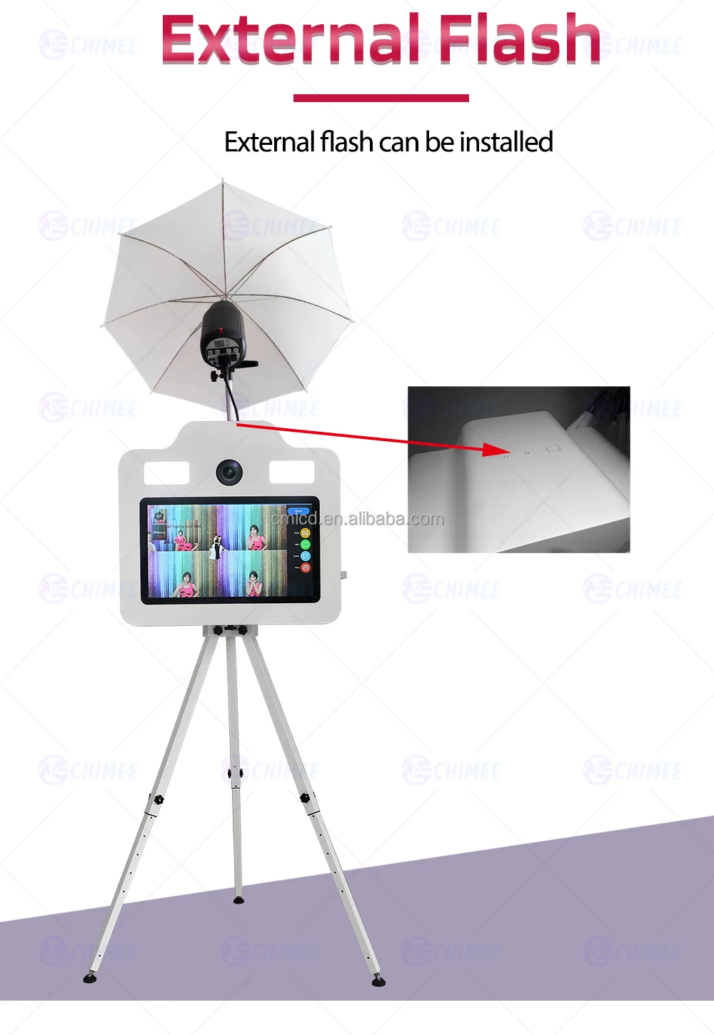 DSLR Photo Booth with Printer - 21.5 Inch Touch Screen