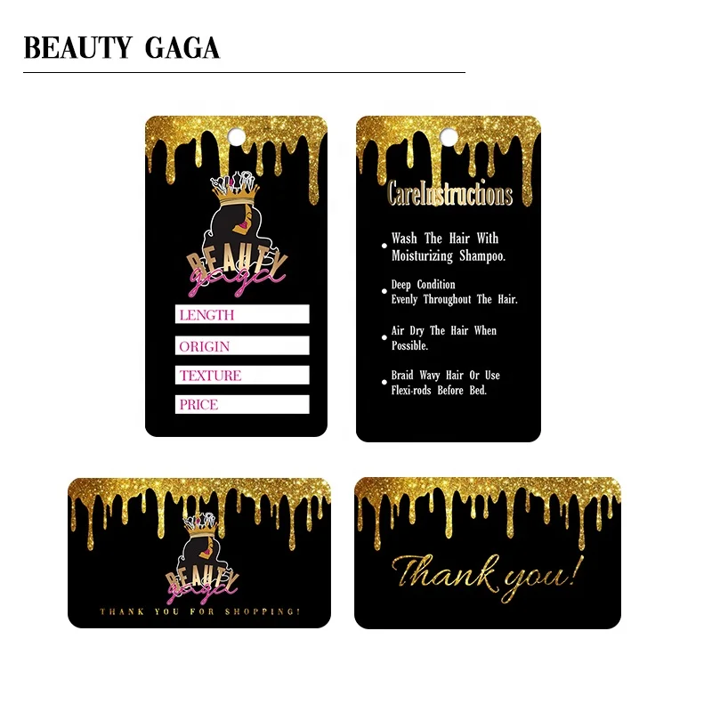 Luxury Free Logo Custom Logo Sticker Packaging Hair Extension Labels ...