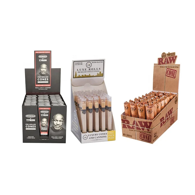 Wholesale Rate Pre Roll Paper Cones Counter Shelf Ready Packaging ...