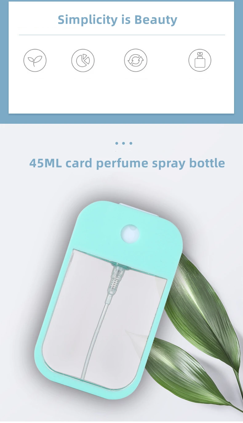 Refillable 45ml/50ml Perfume Alcohol Sanitizer Spray Bottle