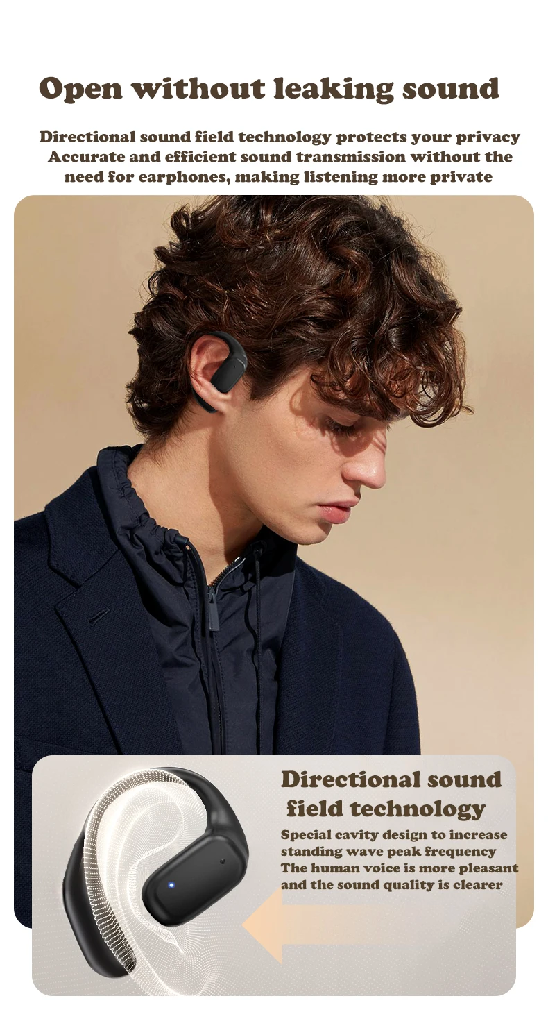 Custom Bone Conductive LED JL Chipset Wireless Earbuds with ANC IPX4 ...