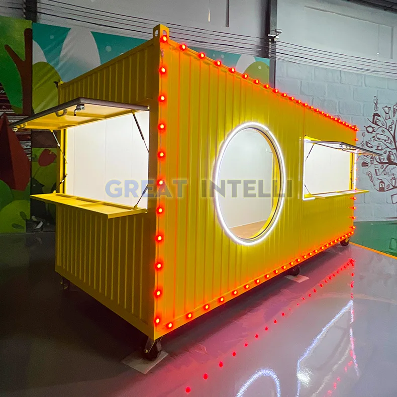 Luxury Container Bar Shop 20ft Prefab Shipping Container House for Fast ...