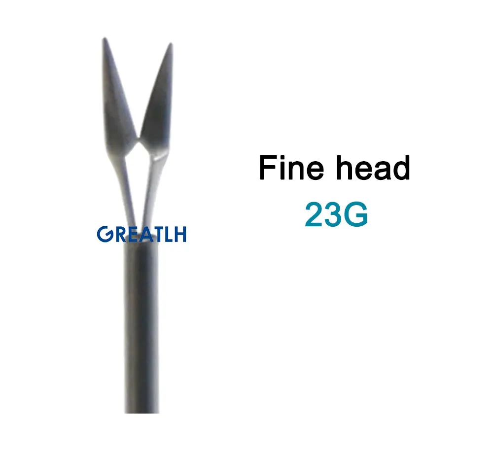 23g/25g Ophthalmic Eye Surgical Instrument Head Serrated Forceps ...