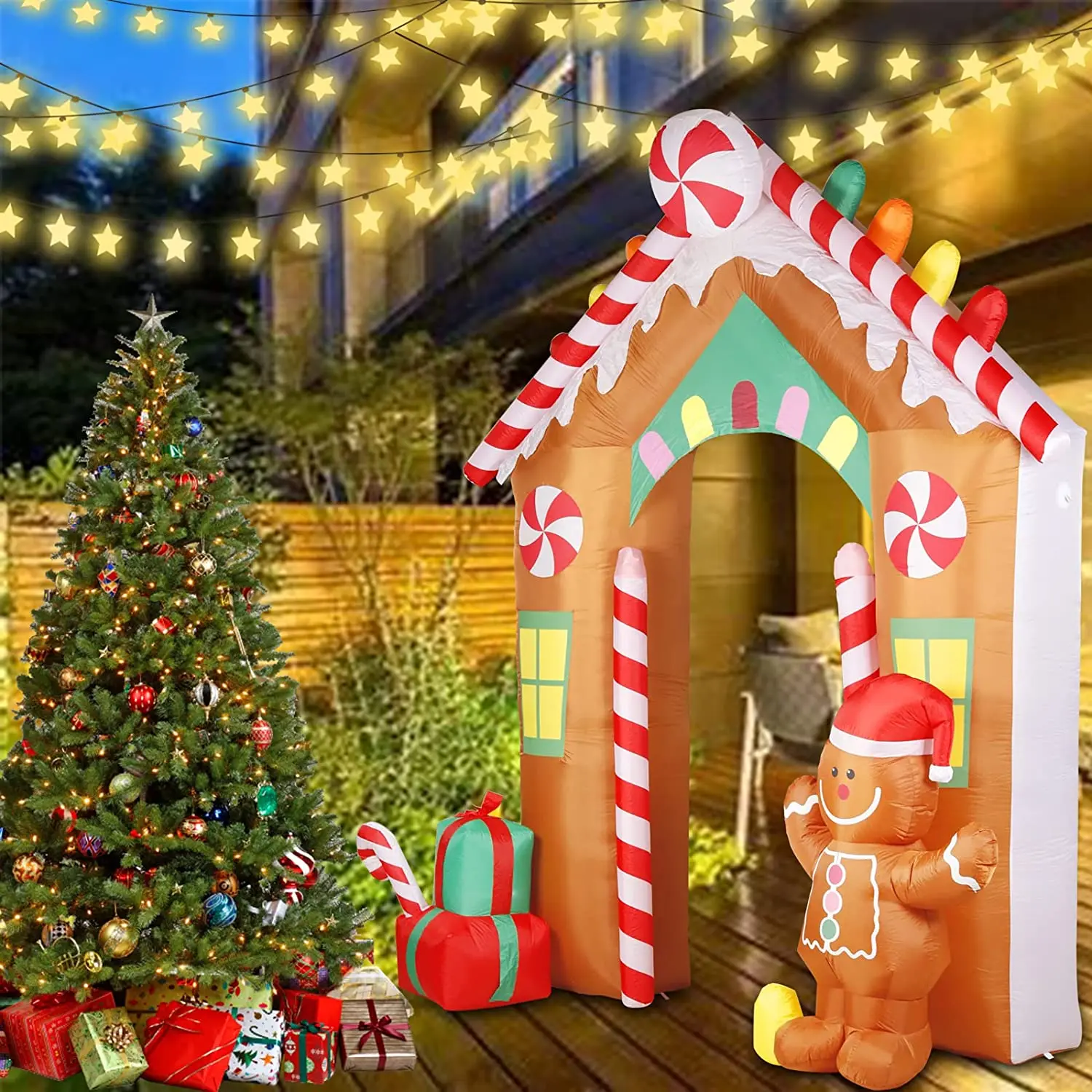 10ft Candy Archway Christmas Inflatable Gingerbread Arch Outdoor ...