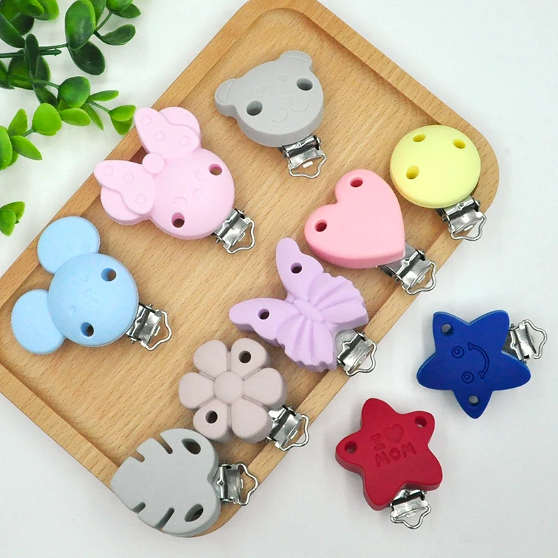 Silicone Stainless Steel Pacifier Clip For Baby - Buy Pacifier Clip For ...