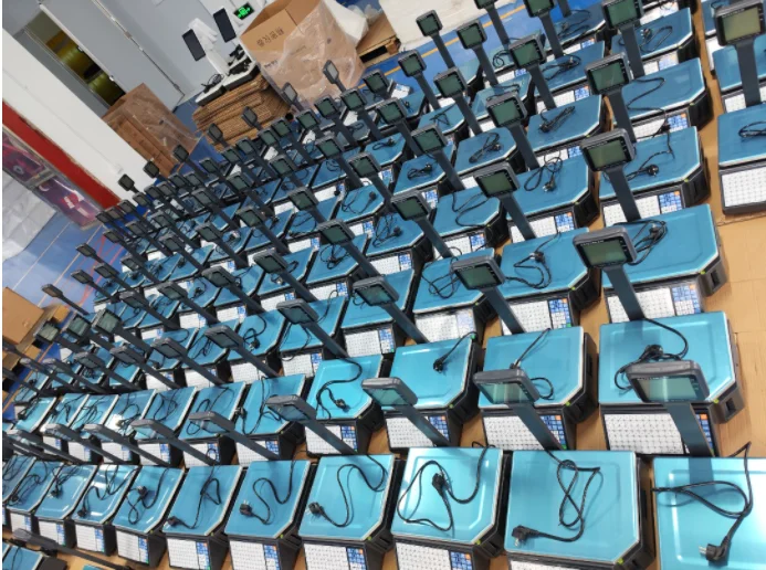 AI Touch Screen PC Scale for Supermarket Weighing With POS Software ...