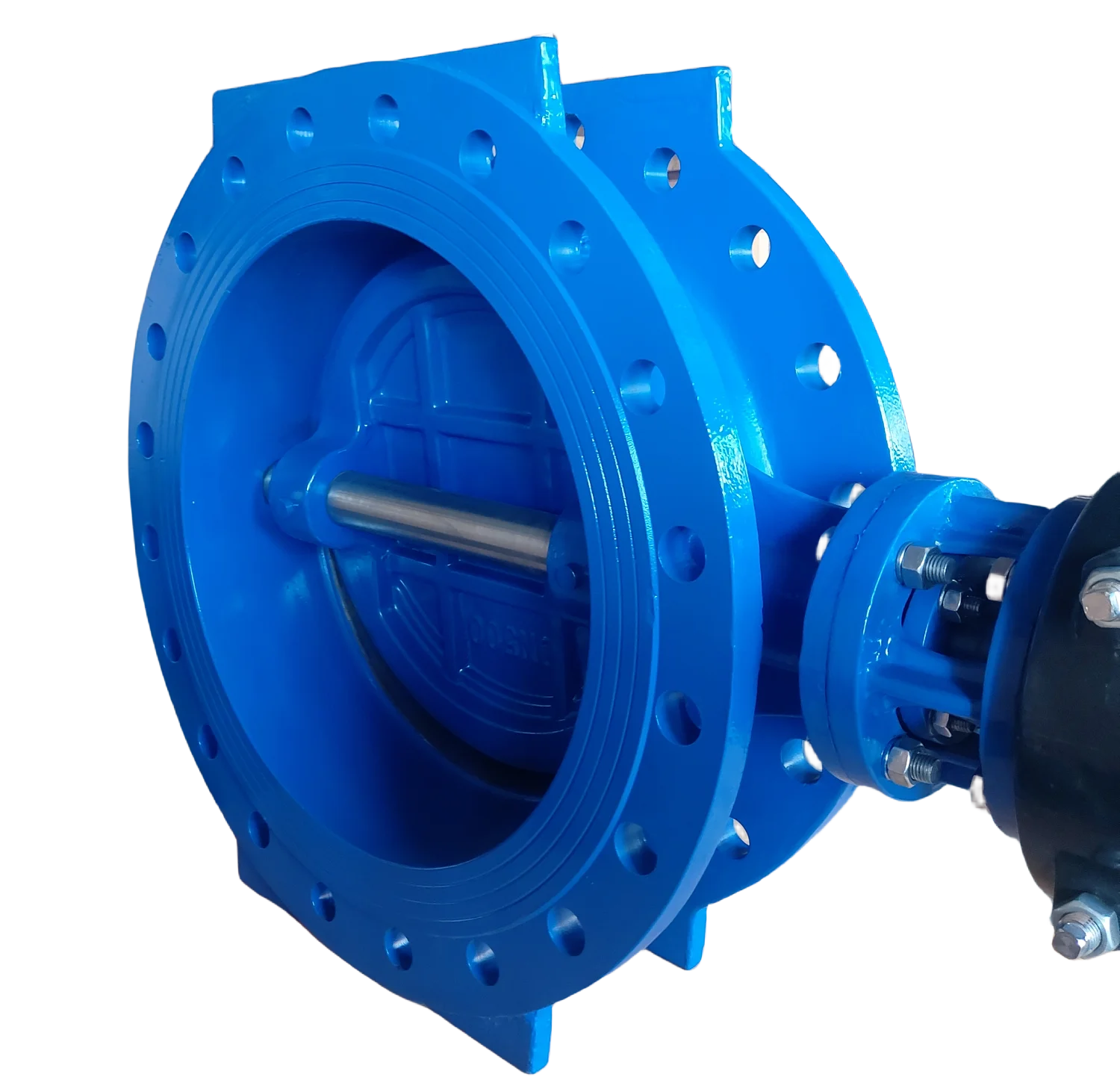 DN500 Flanged Double Eccentric butterfly Valve Ductile Iron Body EPDM ...