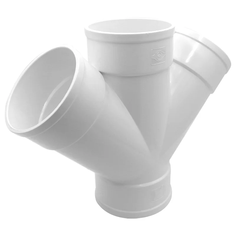 Y-type Four-way Pipe Fittings Drainage Pvc Pipe Fittings Cross Joint ...