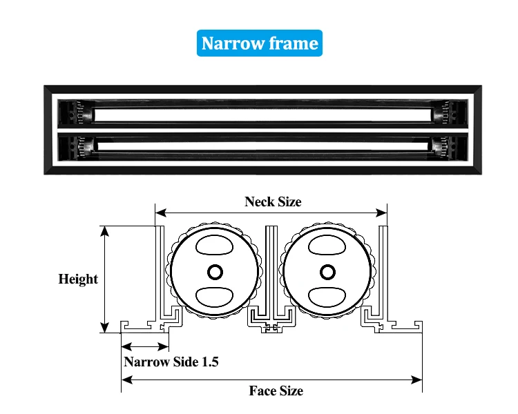 Air Conditioning Hvac Adjustable Ceiling Plastic Air Grille Linear Vent ...